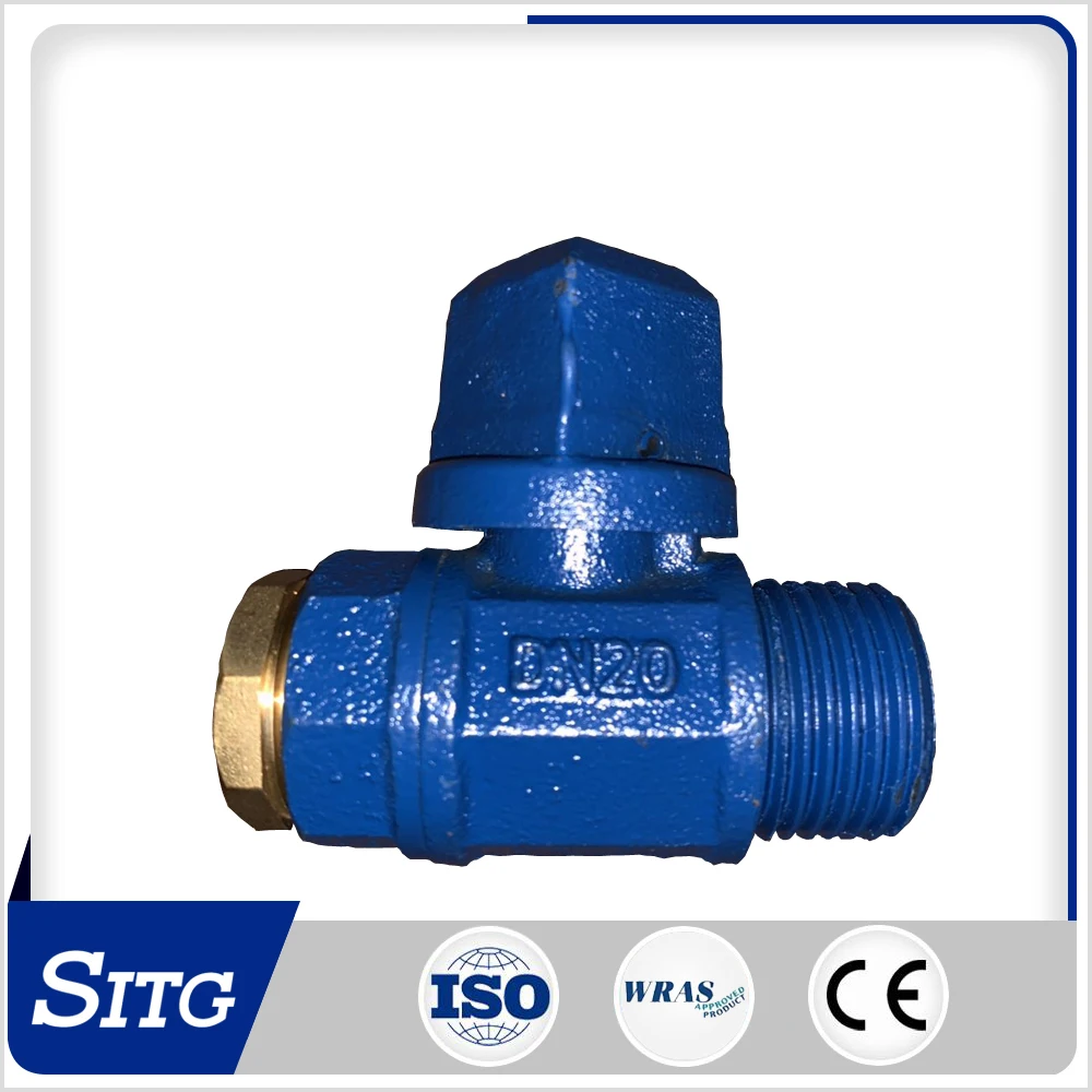 Compression ball valve for HDPE connection