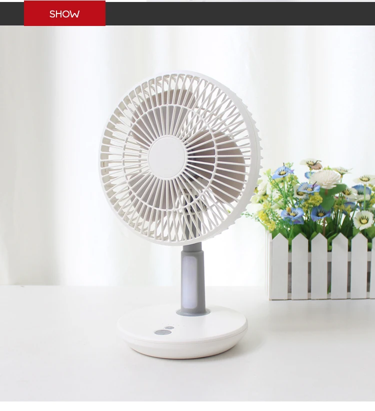 2020 New 4000mah Table Fan Portable 8 Inch Rechargeable 3-speed ...