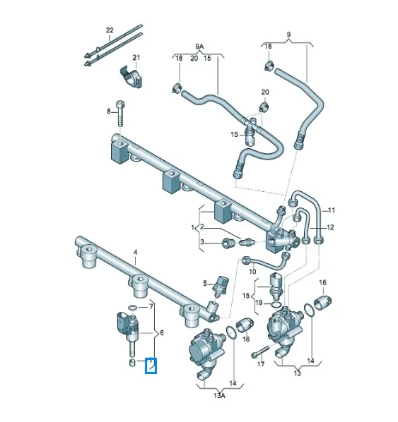 03h127025e Hpp0014 Direct Injection High Pressure Fuel Pump For Audi Q7 ...