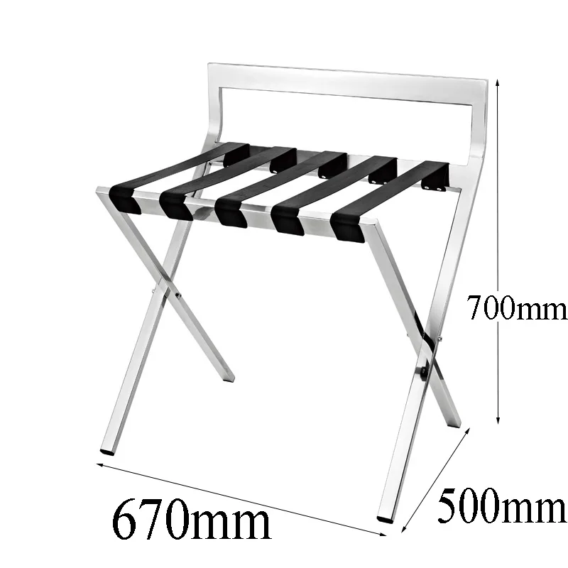Stainless Steel Hotel Bedroom Luggage Rack - Modern & Durable