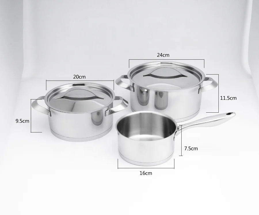 Modern Home Saucepan Casserole 18/8 Kitchenware Cooking Pot Casseroles ...