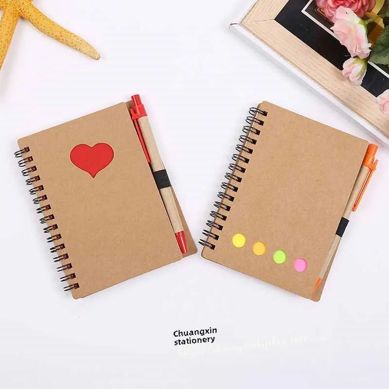Brown Spiral Packing Paper Coil Notebook Creative Stationery Office ...