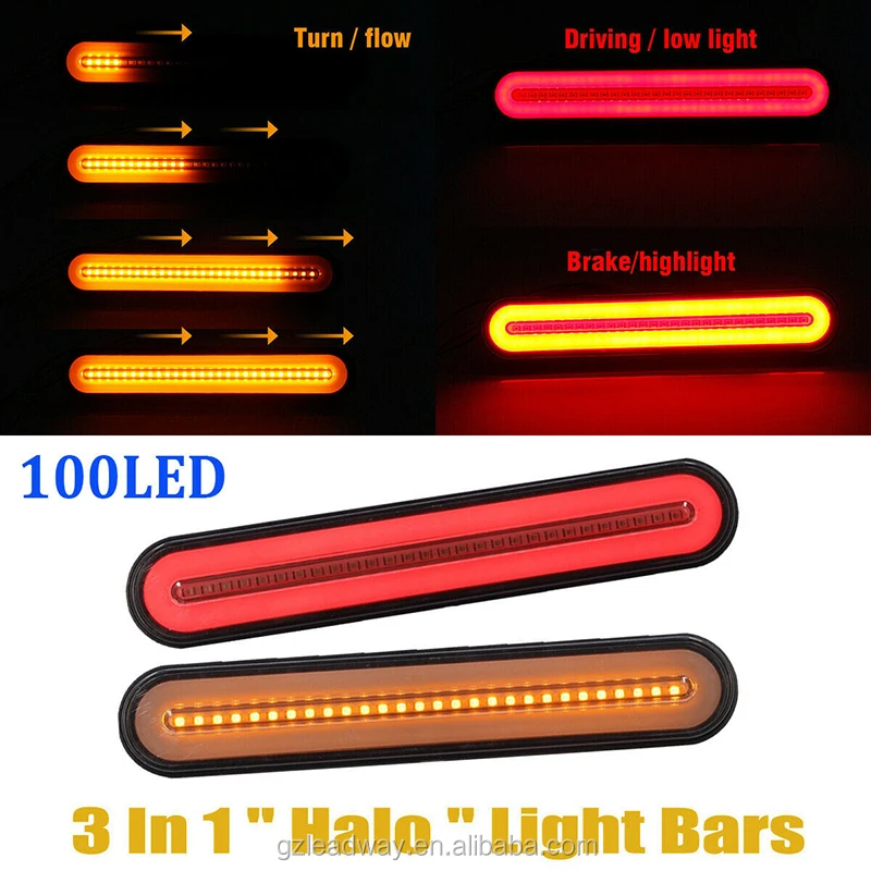 Dynamic 24v Universal Combination Led Truck Tail Light Box Trailer Stop ...