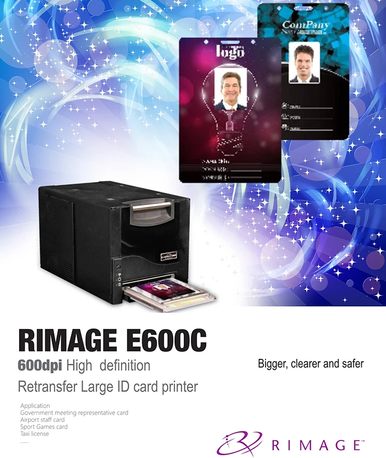 Rimage E600c Sublimation Retransfer Large Id Card Printer - Buy Printer ...