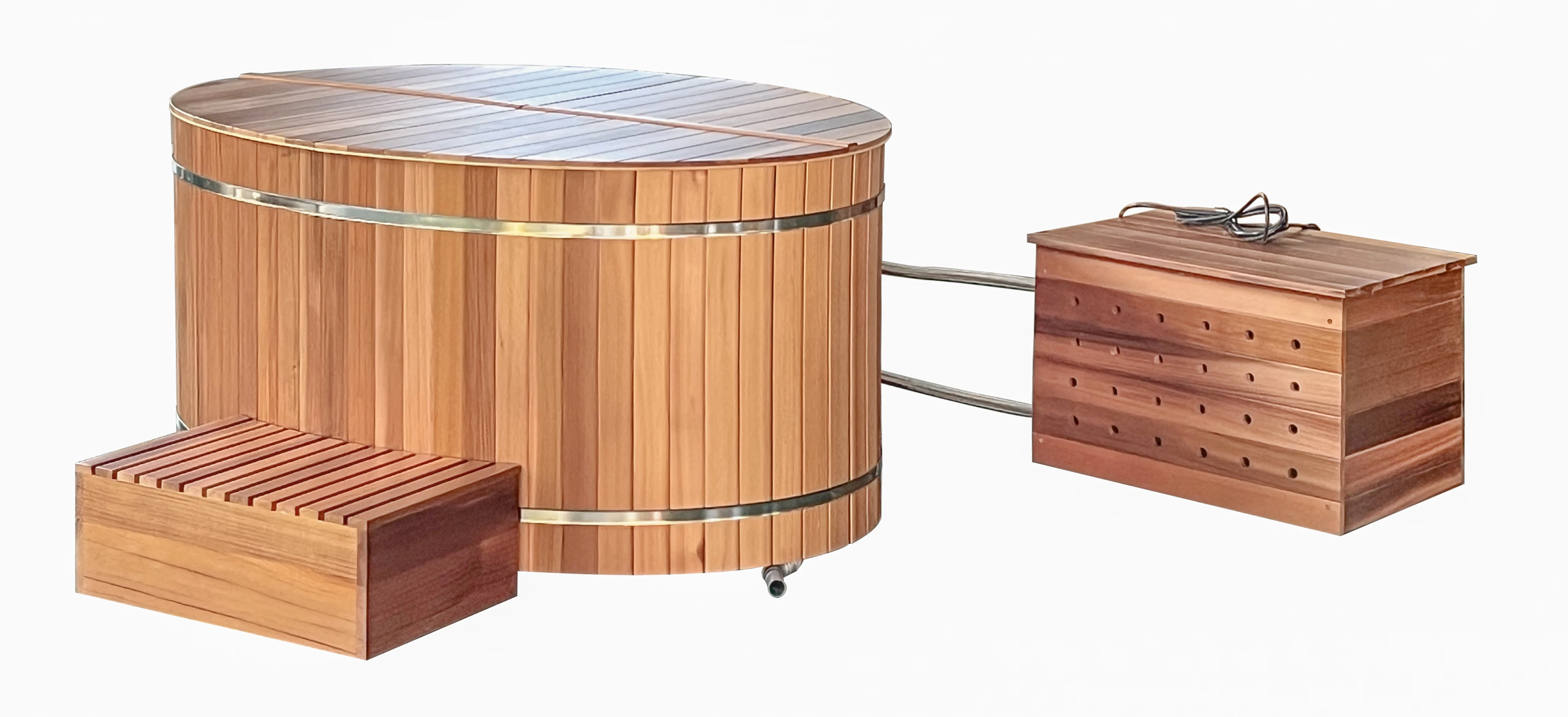 Chiller Tub Cedar Wood Ice Bath Tub Cold Water Bath Barrel Tub Cold ...