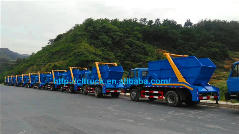 8m3 Truck Skip Bin Loader Small Garbage Truck With Bins Skip Loader ...