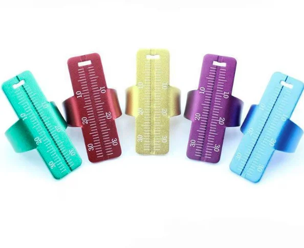 Colored Aluminum Dental Endodontic Root Canal Finger Rulers Span ...