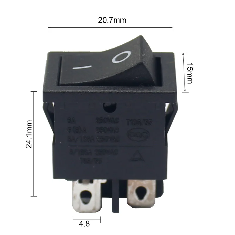 10a 125vac Electronic Black 4 Pin Rocker Switches Without Led - Buy On ...