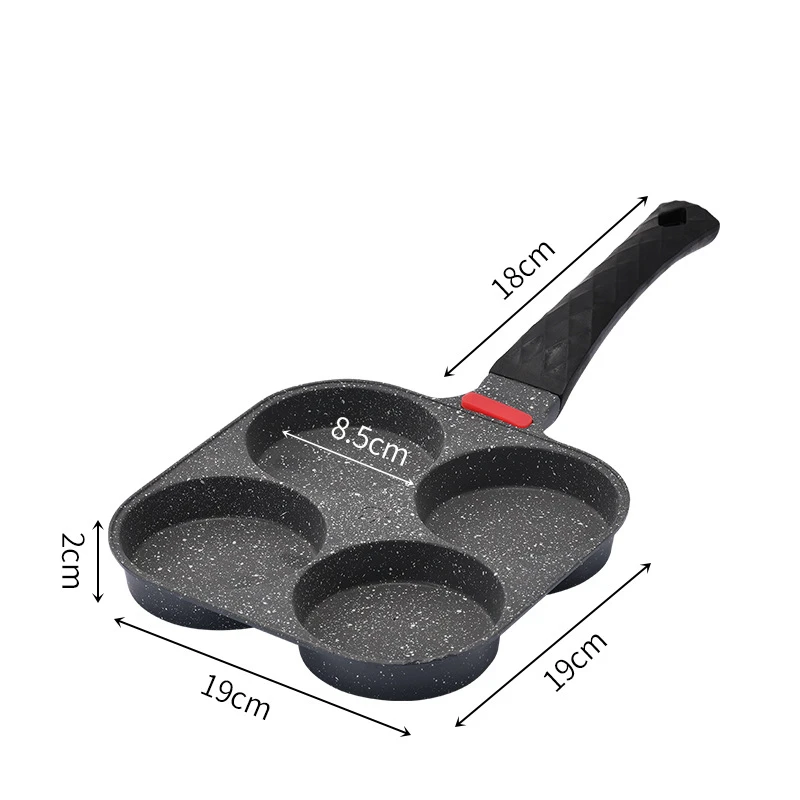 Square 4 Compartment Non Stick Aluminium Egg Frypan Pancake Pan - Buy ...