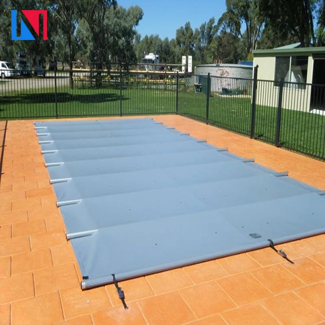 Blue PVC Pool Covers with Aluminum Battens - Durable & Safe