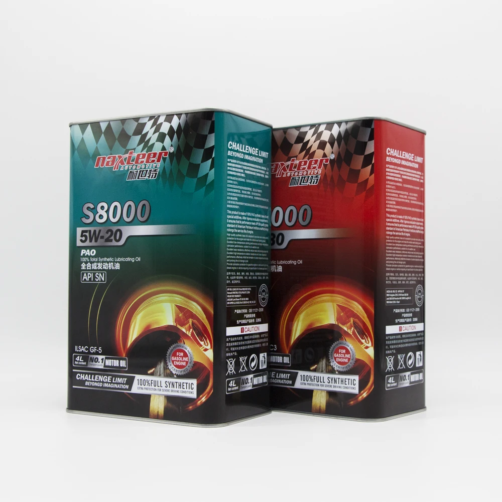 4 Liters Custom Logo Empty Square Tin Can 4000ml Metal Lubricant Engine ...