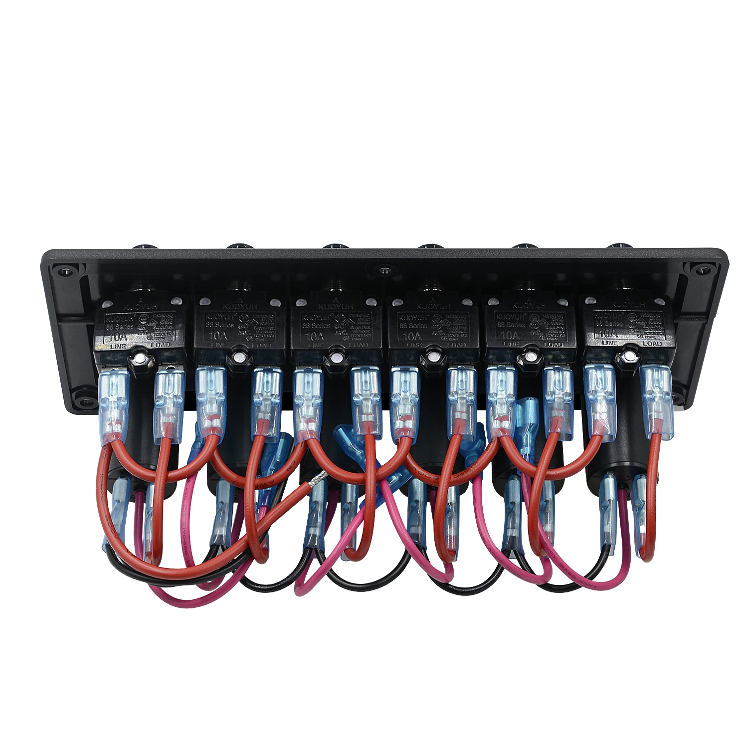 12-24v Car Rv Marine Switch Panel 6 Gang On Off Single Touch Rocker ...