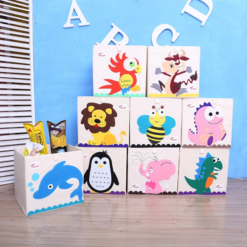 Foldable Animal Toy Storage Box Oxford Cube Chest Basket Organizer For ...