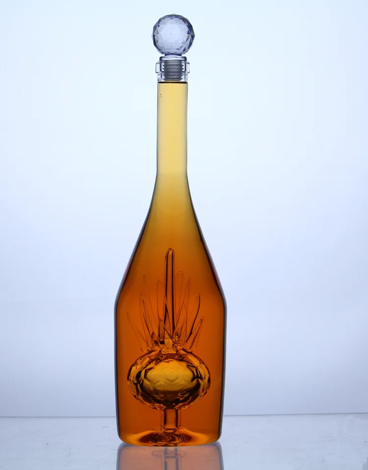 Hand Made Mouth Blowing Tequila Agave Bottle - 700ml