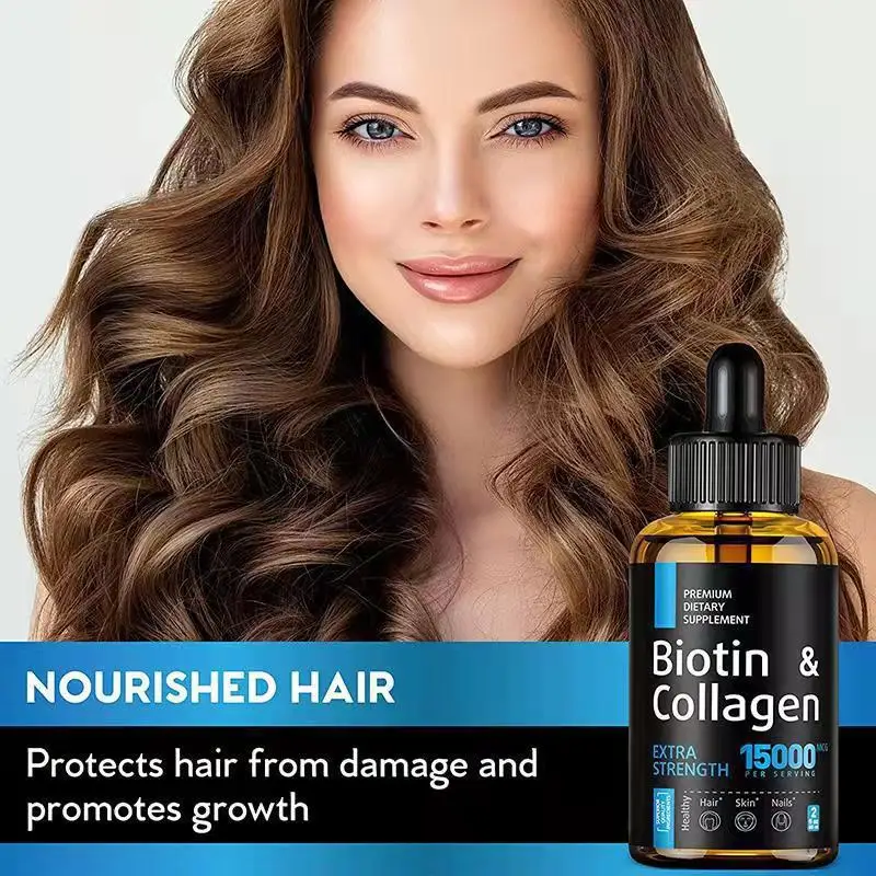 Biotin Collagen Drops Beauty Oral Liquid 15000 Mcg Per Serving Factory ...