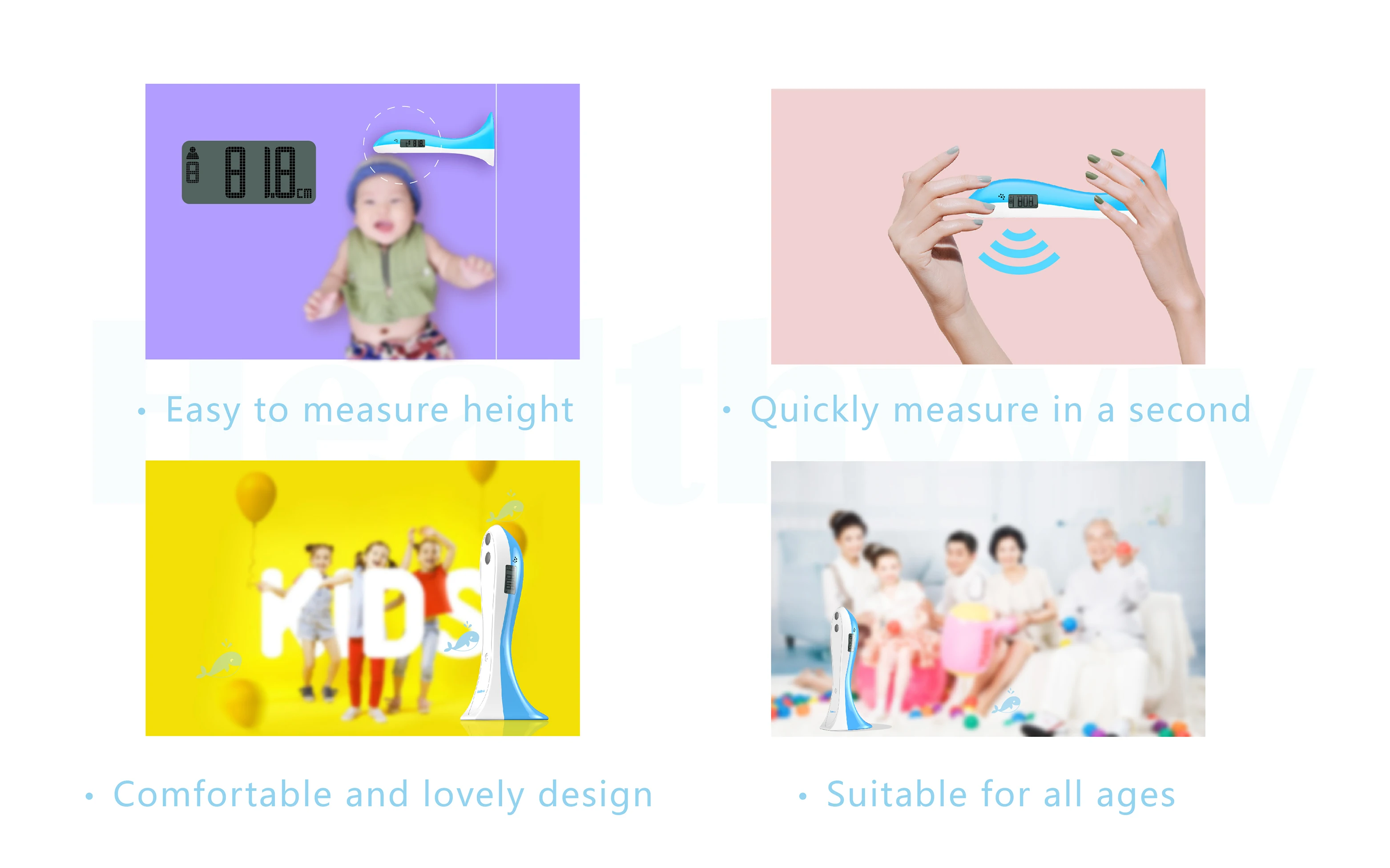 Ultrasonic Height Measure Baby Height Meter Digital Height Measurement ...