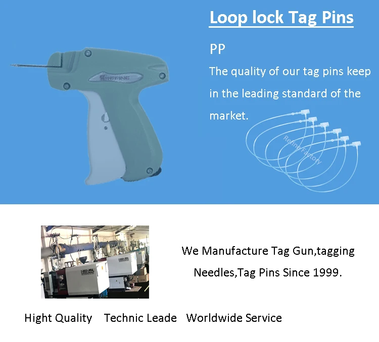 5 Inches Pp Loop Lock Pin Tag Gun Plastic Tag Pin For Garment - Buy Pp ...