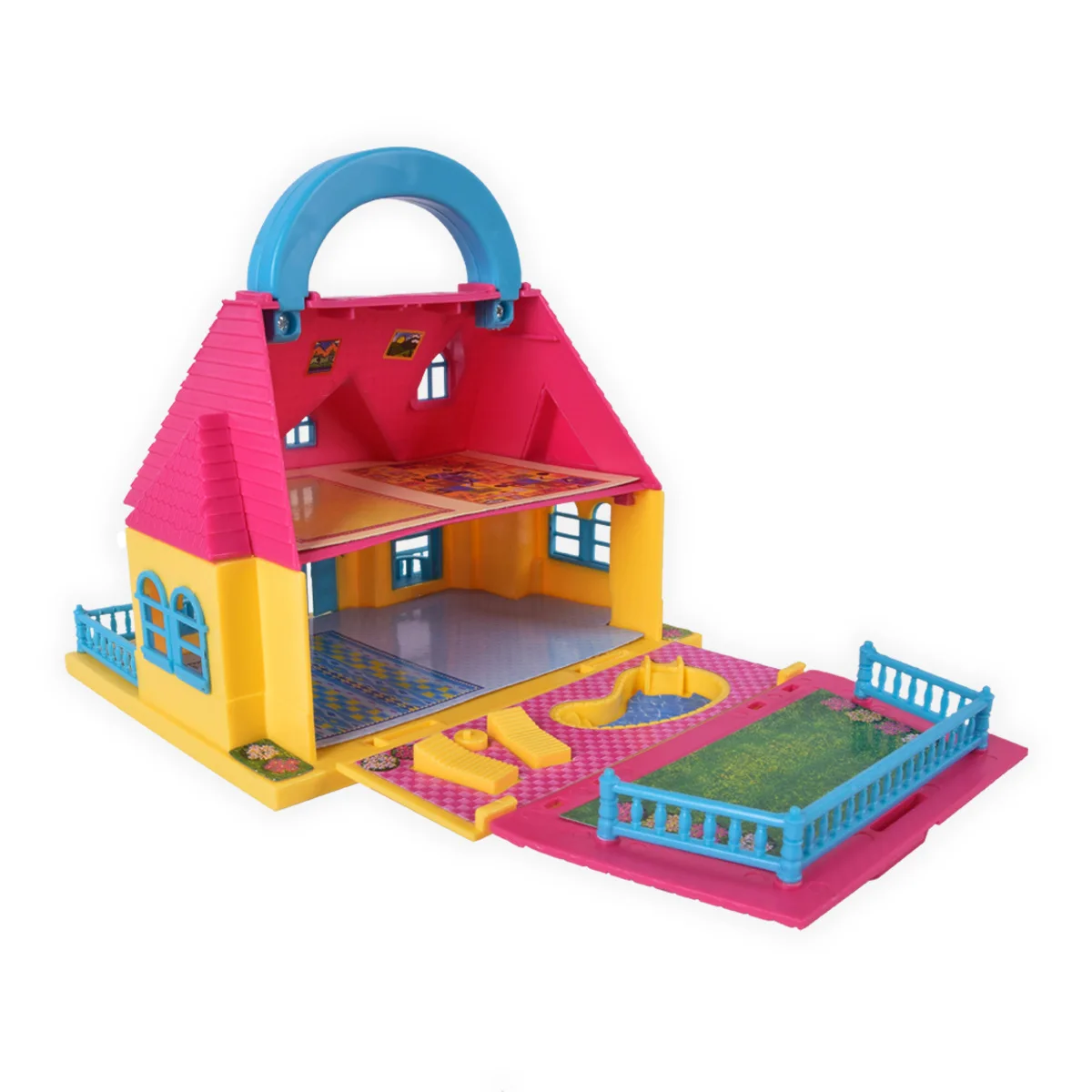 Plastic Play House Toy Villa Castle Suit Boy And Girl Doll House For ...