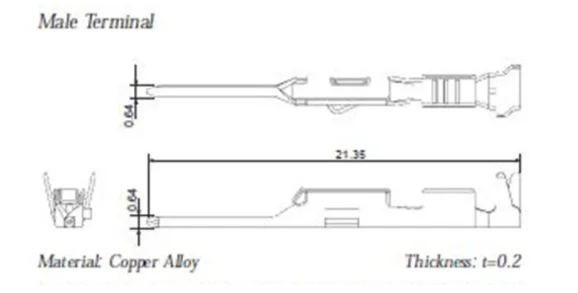 Yesc Kaizen Connector 0.64(025) Male Terminal,7114-4618-02,Original,Tin Plating - Buy Male ...