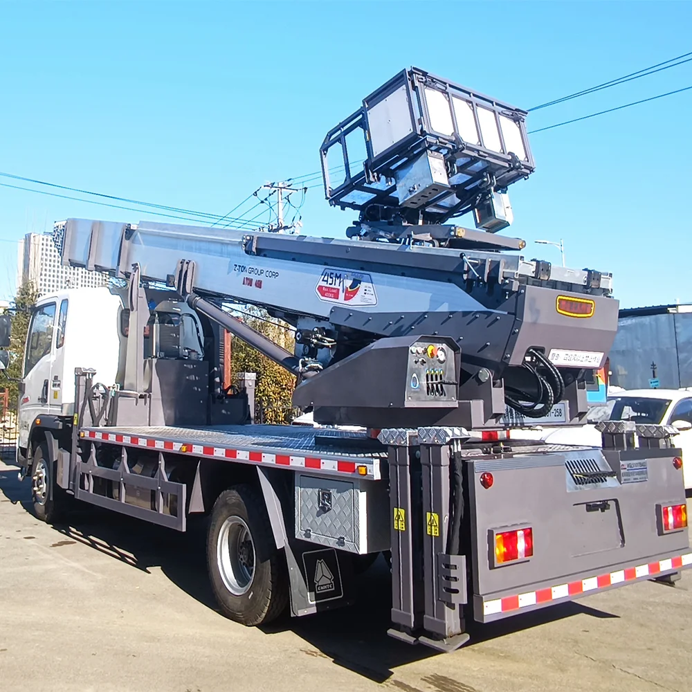 Low Loading Automatic51m Telescoping Truck Mounted Aerial Work Platform ...