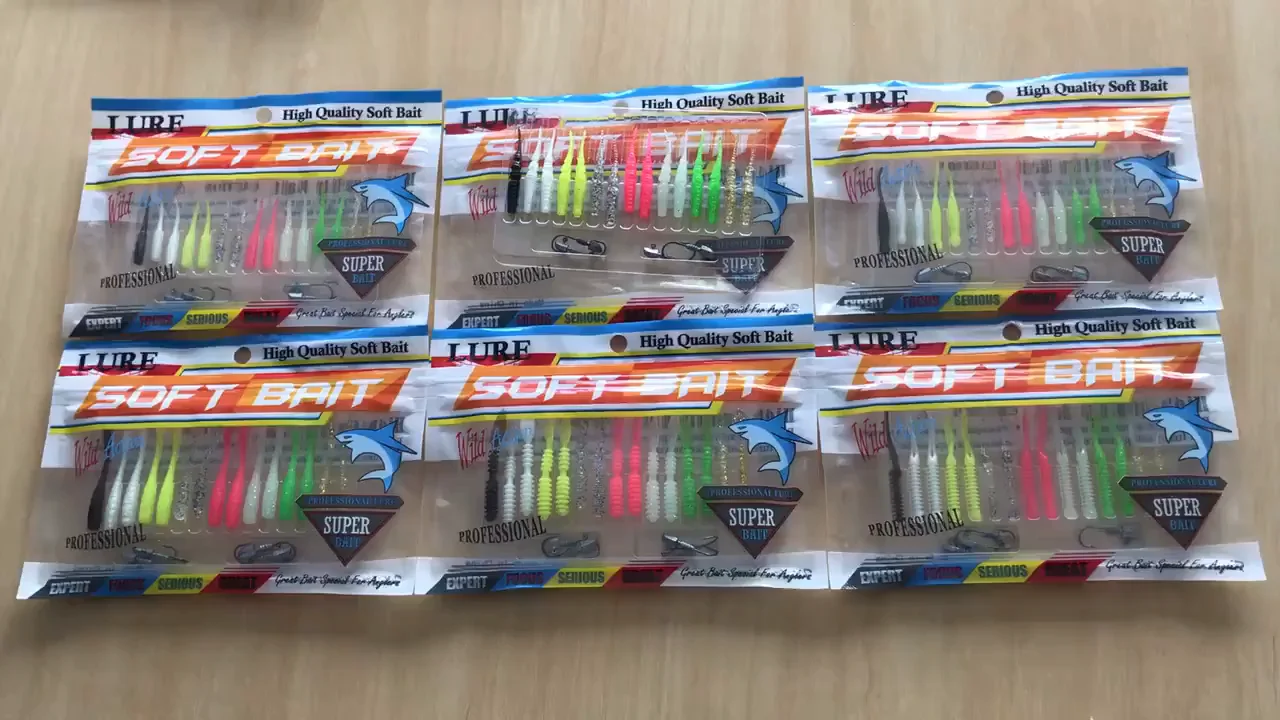 Custom Pintail Lure Fishing Lure Sets 4pcs Lead Head Hook+15pcs Mini ...