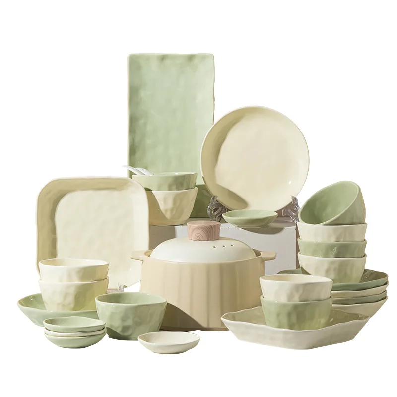 16pcs 18pcs 24pcs 27pcs Nordic Porcelain Plates Modern Luxury Ceramic ...