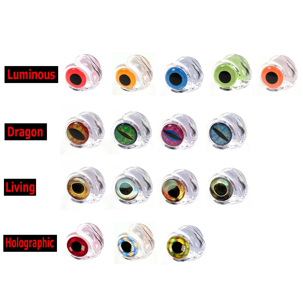 3D/4D Stick Fishing Oval Pupil Lure Eye - Luminous Epoxy