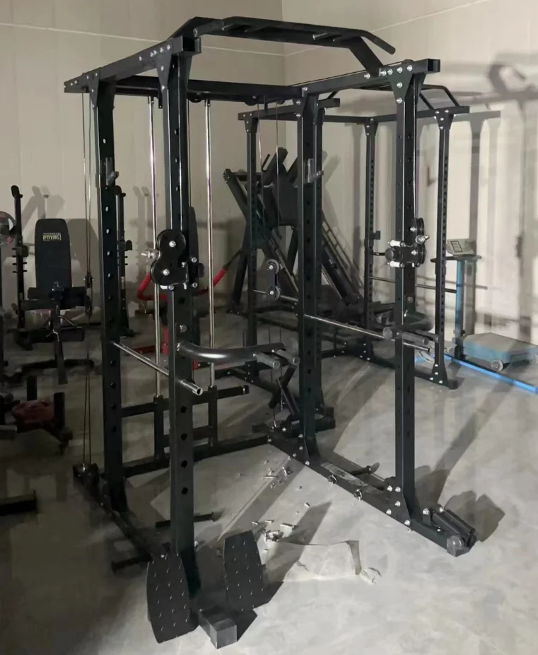 Home Use Power Rack Squat Rack with Cables Function Machine Fitness ...