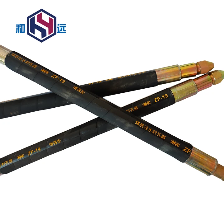 Black SBR Rubber Double Packer Grouting Water Testing Equipment Steel ...