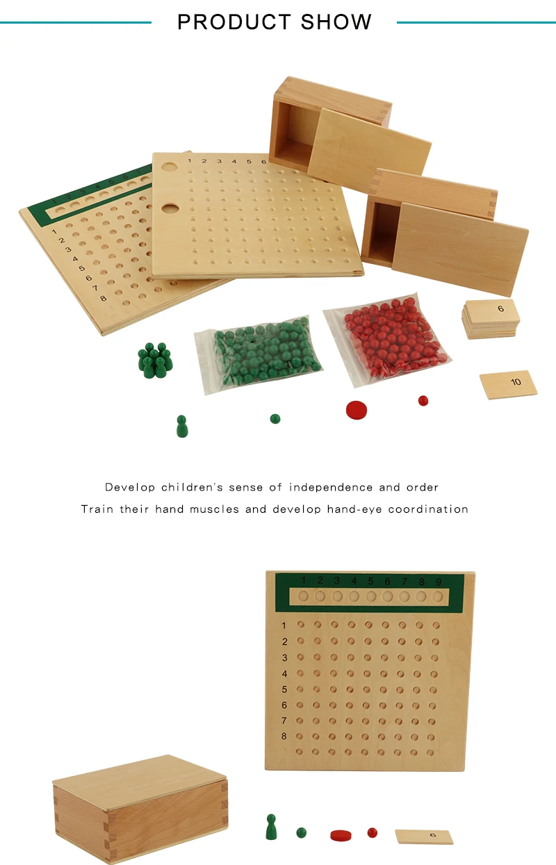 MA047 MA048 Multiplication Bead Board - Montessori Materials