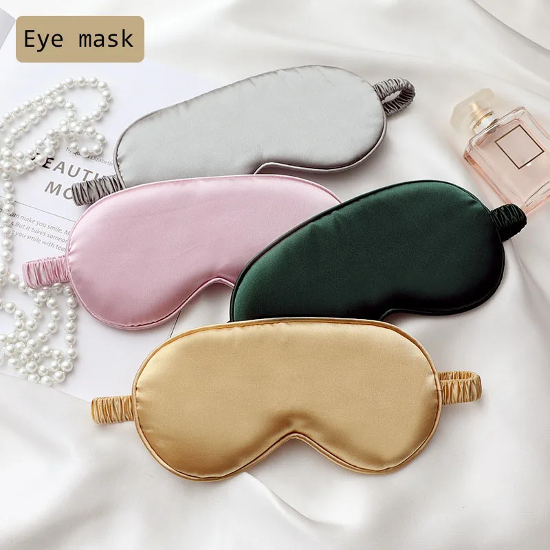 Unisex Super Smooth Blindfold Silk Satin Sleeping Eye Mask With Elastic ...