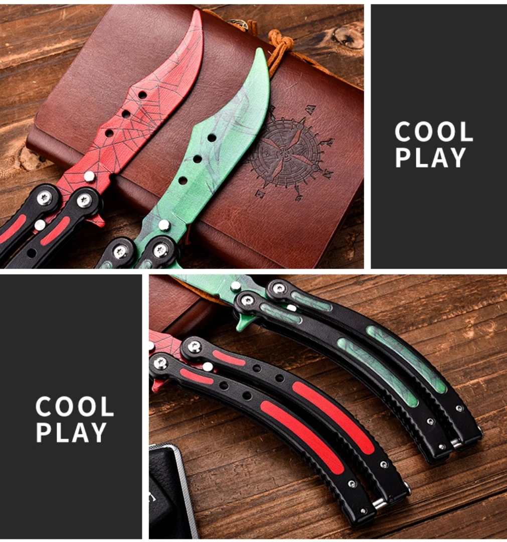 Balisong Butterfly Training Knife Trainer Practice 3d Pattern Outdoor ...