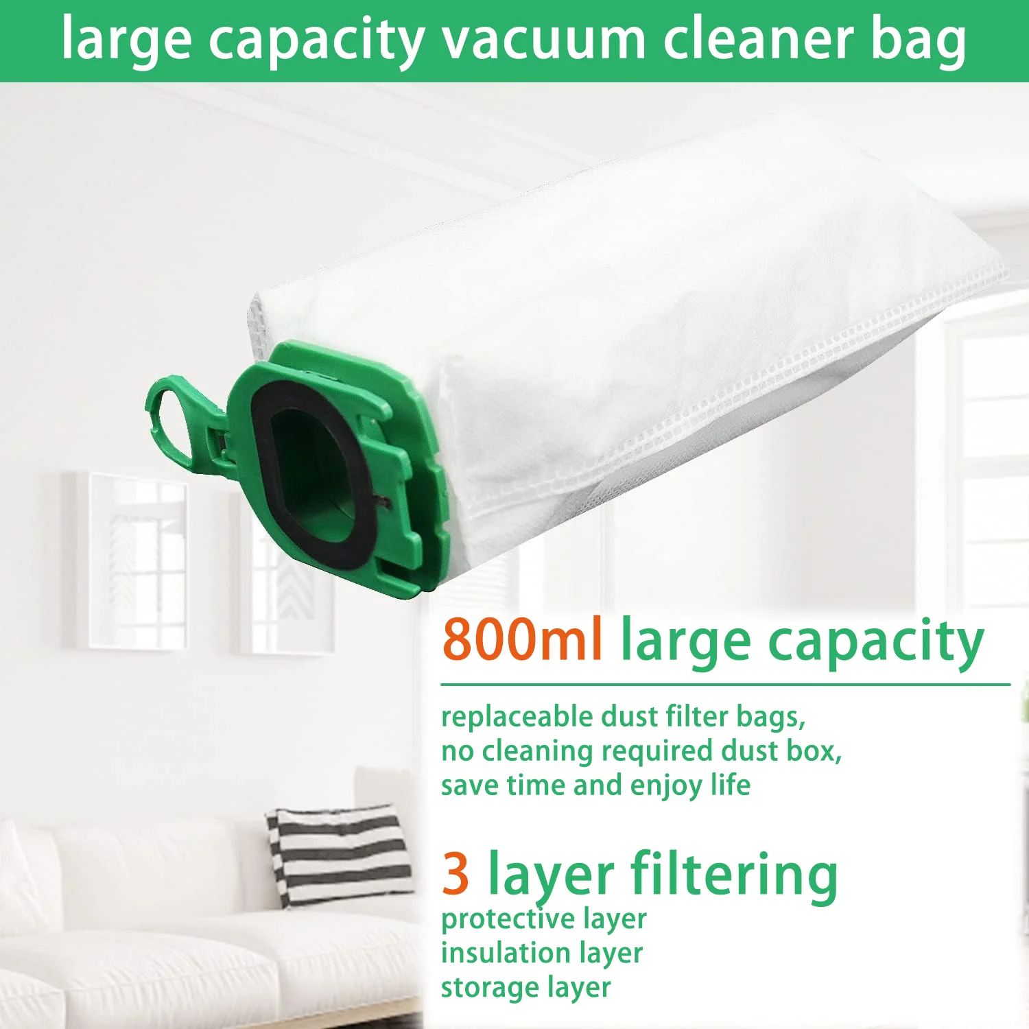 Vorwerk Kobold Vb100 Vb 100 & Fp100 Fp 100 Cordless Vacuum Cleaner Bags ...