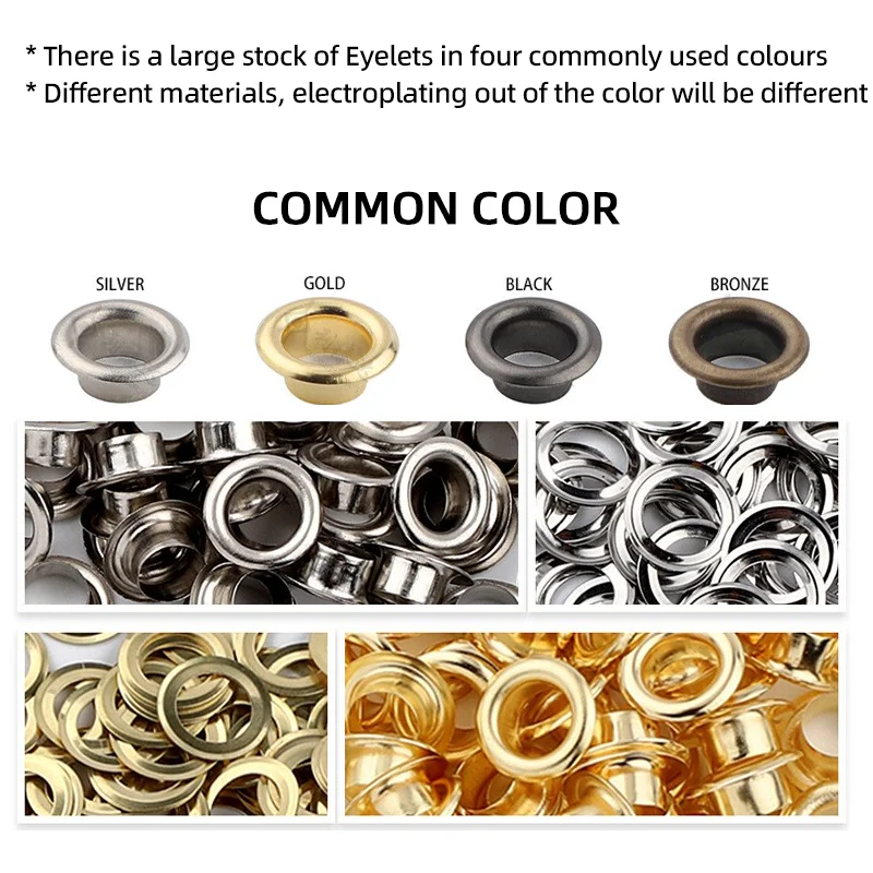 Metal Round Eyelets Brass Eyelets and Grommets in Different Sizes ...