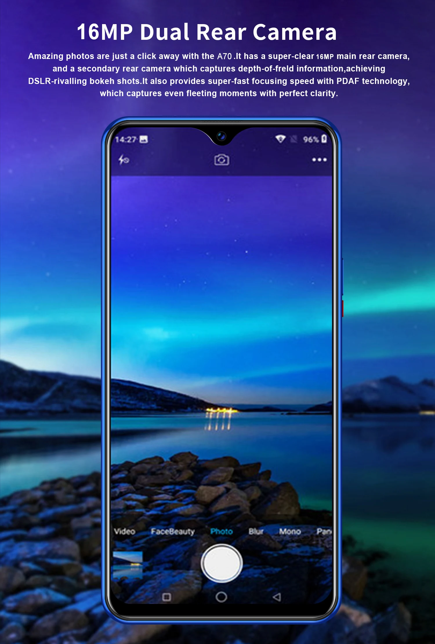 New Big Screen 4G Android Smart Phone 6.3inch 6GB+128GB Custom Mobile ...