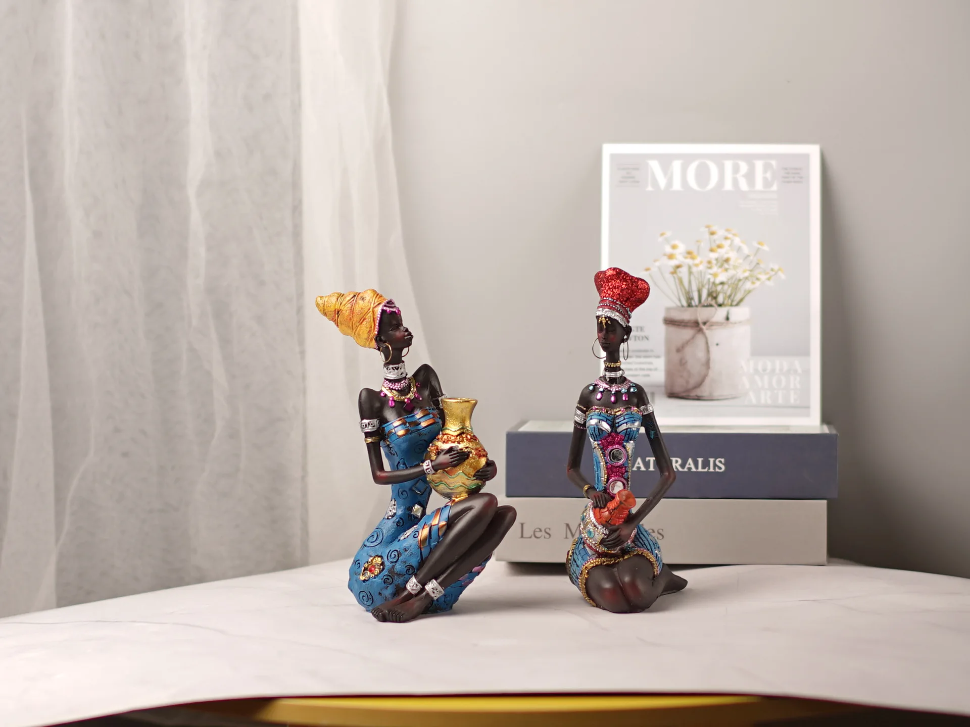Creative European-Style Alien Character Sculpture African Black ...