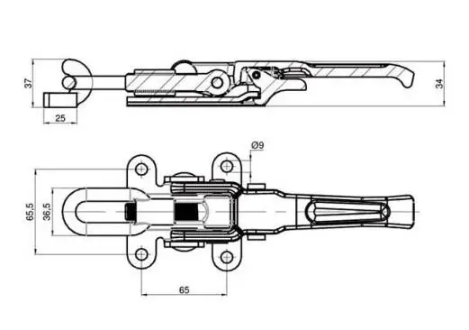 Trailer Over Center Toggle Latches Lock Adjustable Steel Latch Lock ...