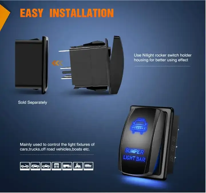 12v Horn Rocker Switch Wiring Diagram 3 Position Marine Waterproof ...