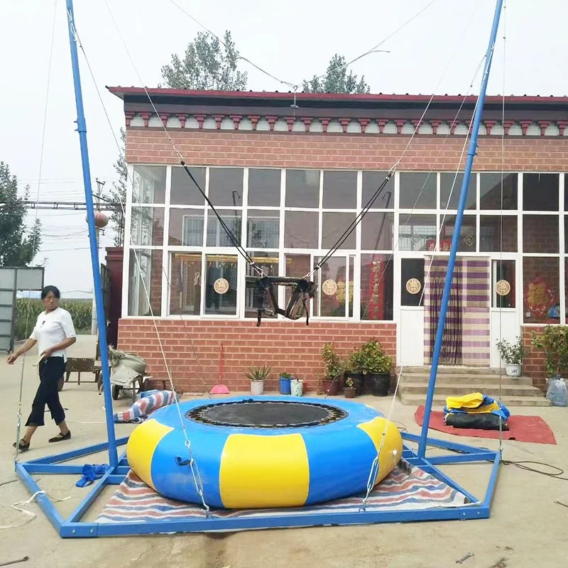 Kids Adults Single Inflatable Bungee Jumping Trampoline Inflatable Soft ...