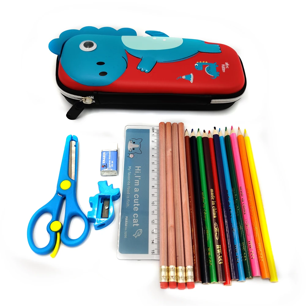 3d Pencil Case Set Di Cancelleria Dinosaur Cartoon Kids Supplies ...