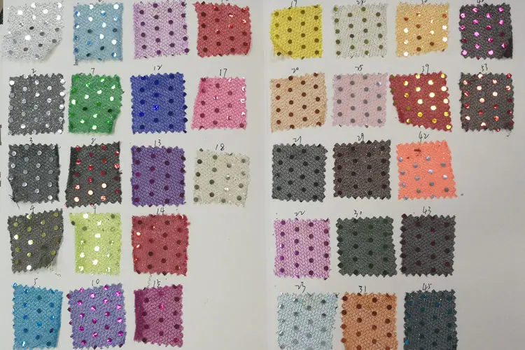 Shiny American Trans Knit Small Confetti Dot Sequins Fabric for Sewing ...