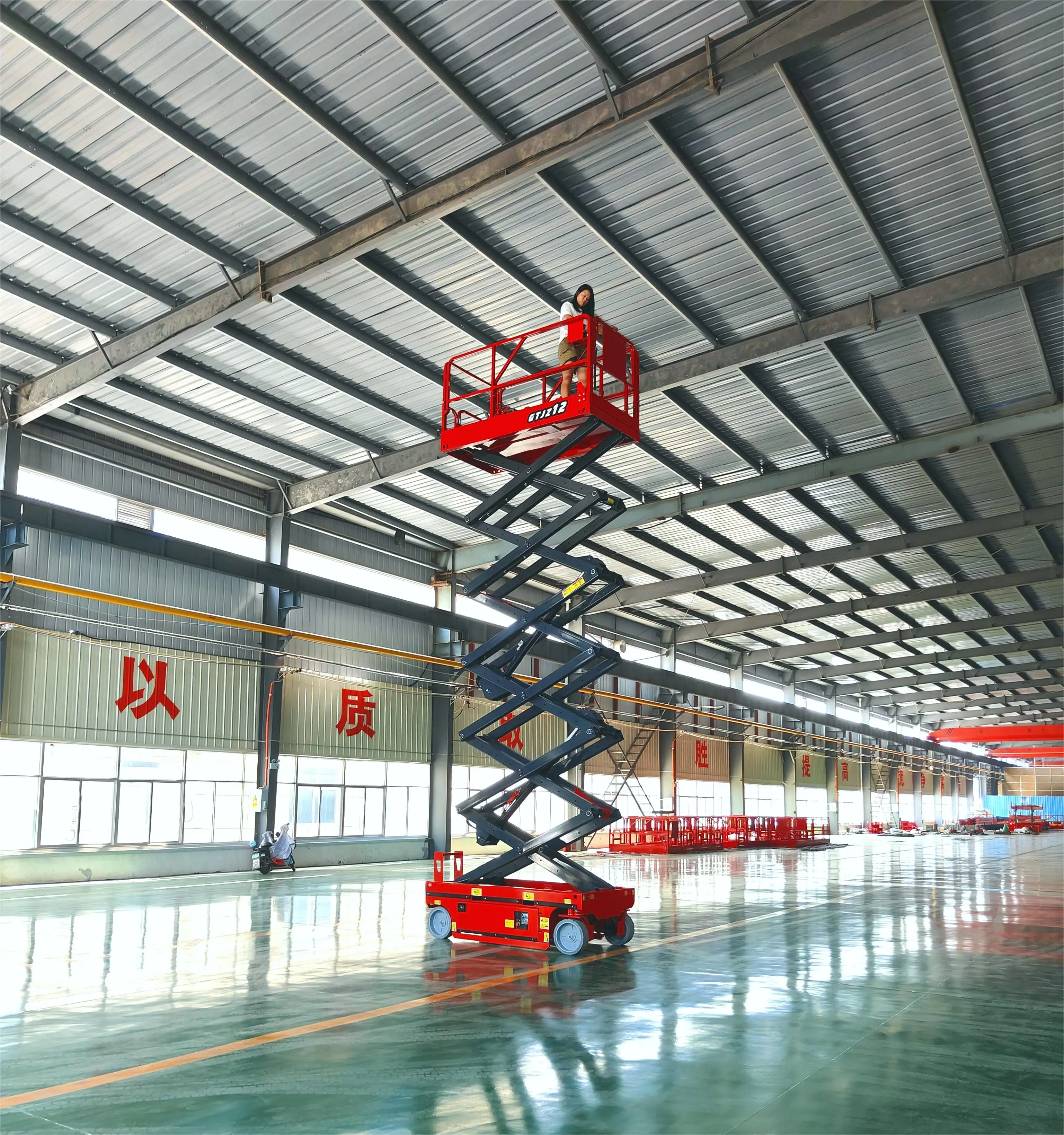 Gtjz12 Electric 12m Work-height Electric Scissor Lift Platform Mobile ...