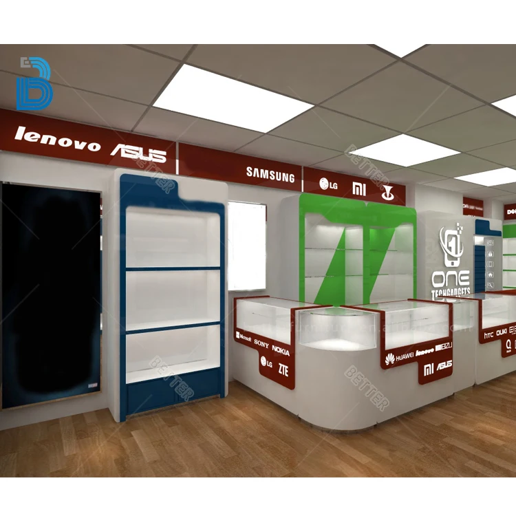 Unique Mobile Phone Shop Interior Design And Phone Display Showcase For ...