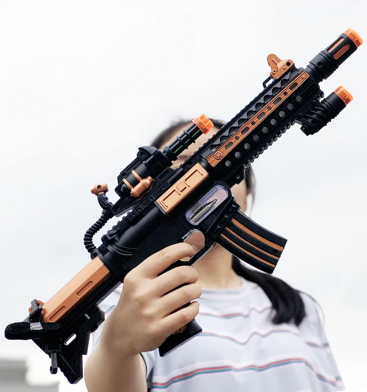 Kids Army Toy Guns - Plastic Spray Painting B/O Gun with Sound