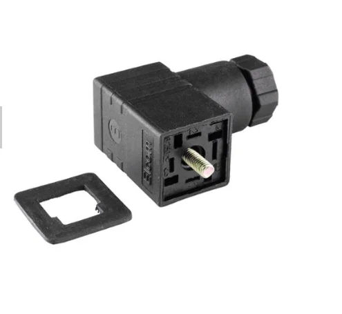 DIN 43650-A Solenoid Coil Connector Socket with LED 12.24V DC, 3 Pole ...