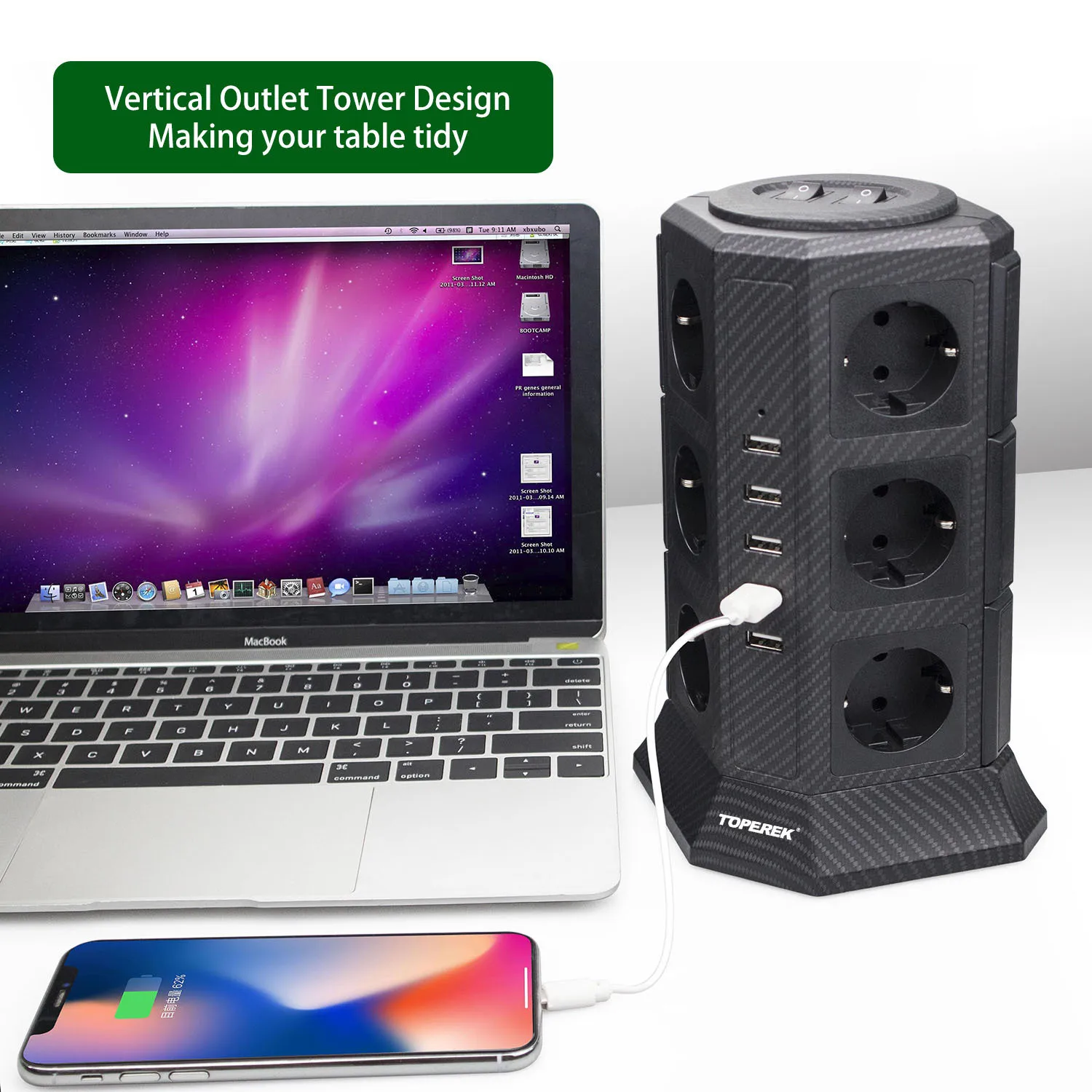 Multi Socket Adaptor With Switch,Overload Protection 12 Way 5 Usb Ports ...