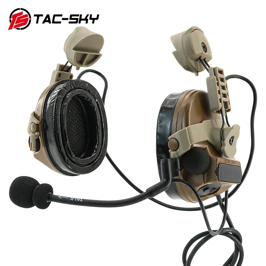 TS TAC-SKY Tactical Helmet Headset for ARC Rail FAST Series Helmet ...