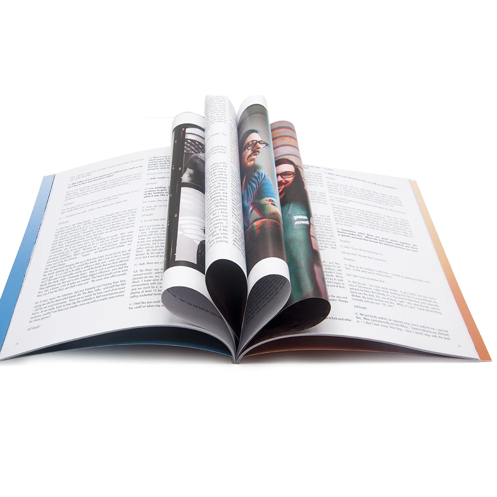 Customize OEM A4 Size Softcover Book Magazine Printing