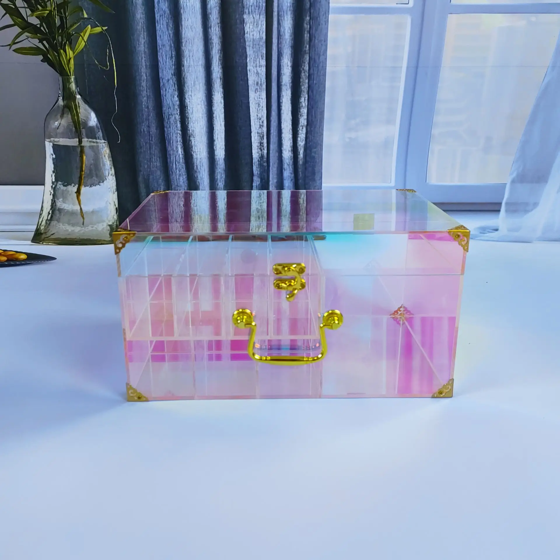 Custom Acrylic Jewrly Box Carring Case Colorful Acrylic Makeup ...