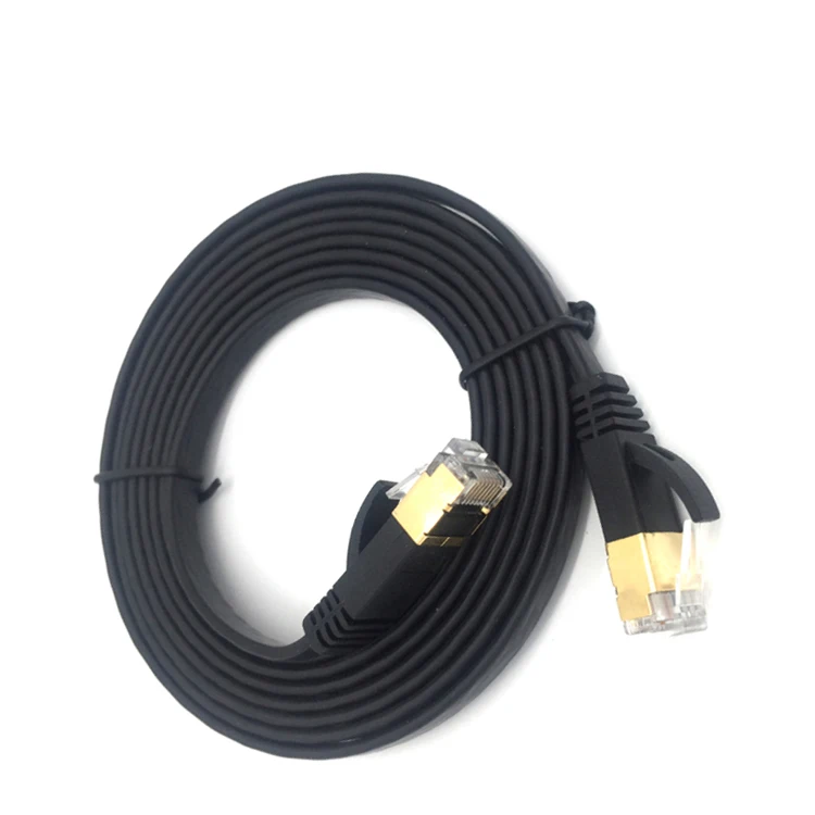 Gold Plated Sftp Cat7 Ethernet Cable Cat 7 Patch Cord Flat Rj45 Cat7 ...